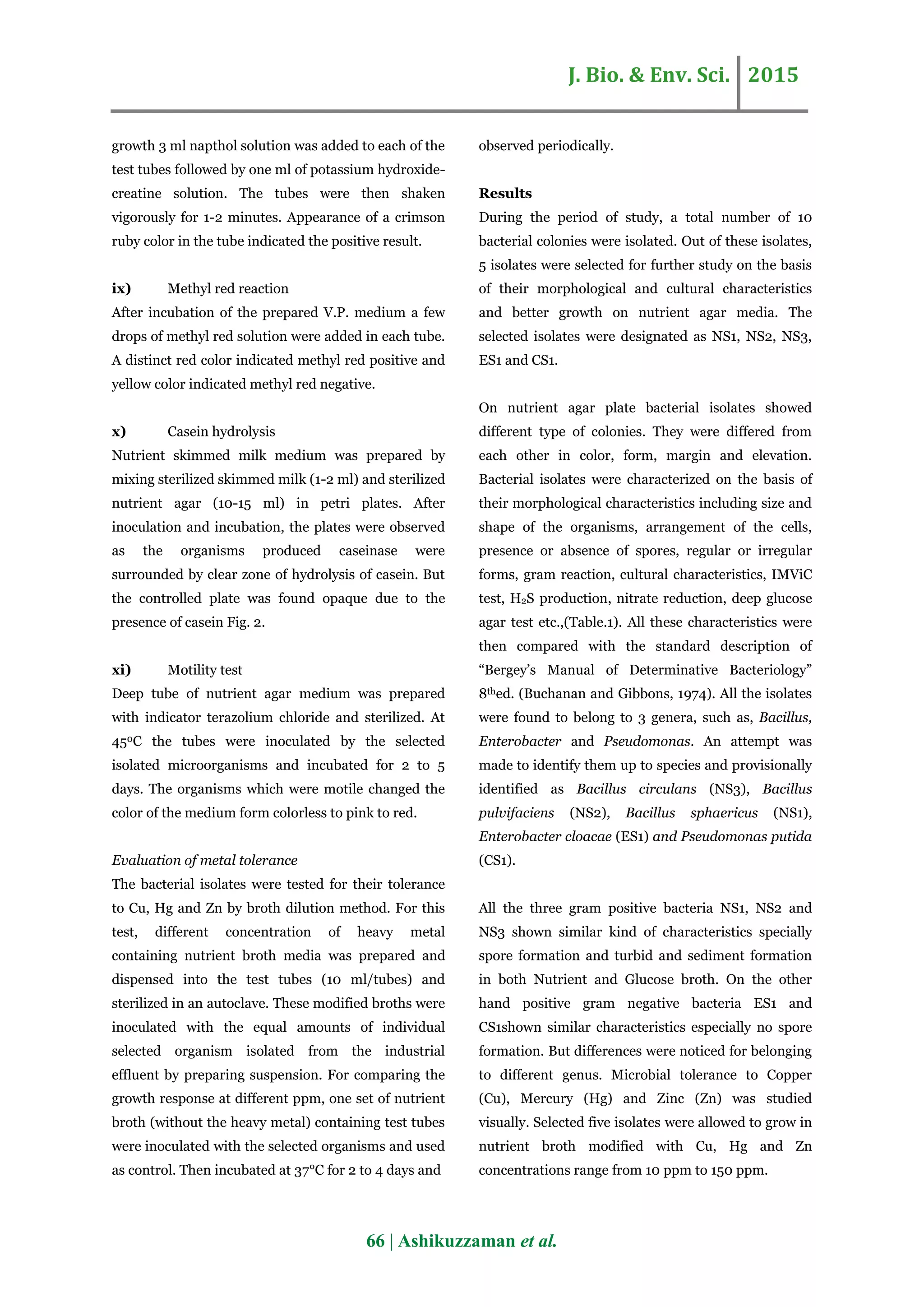 An investigation on heavy metal tolerance properties of bacteria ...