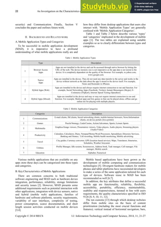An Investigation On The Characteristics Of Mobile Applications A Survey Study | PDF