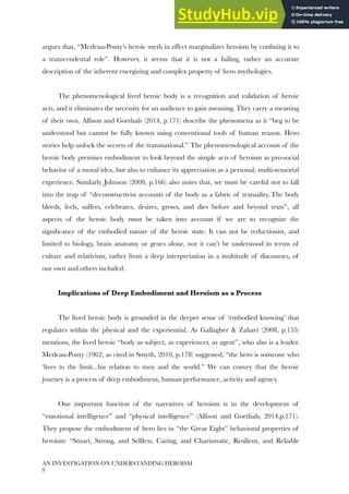 An Investigation On Understanding Heroism | PDF