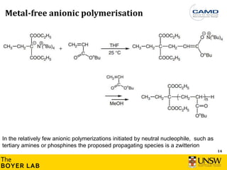 Anionic Polymerization 2024 Chemistry course | PPTX