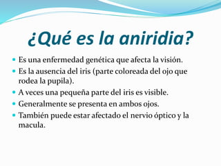 Aniridia | PPTX