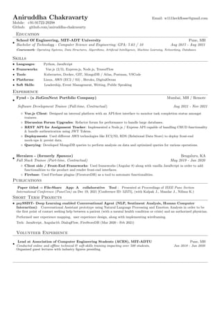 Resume, 6 January 2022 | PDF