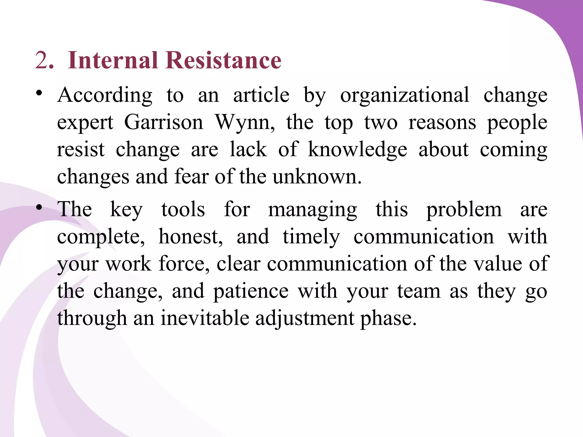 Managing Organisational Change | PPT