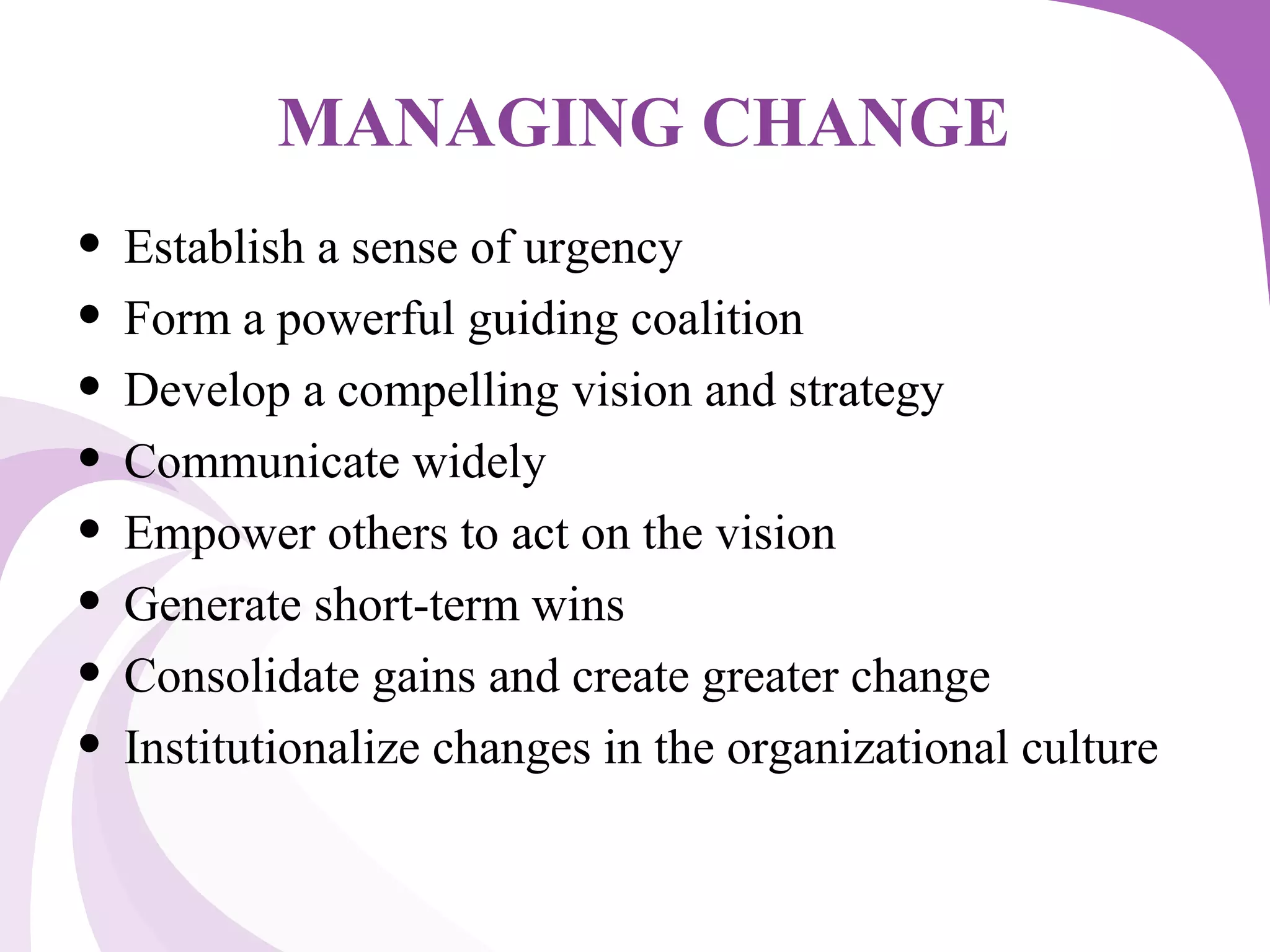 Managing Organisational Change | PPT