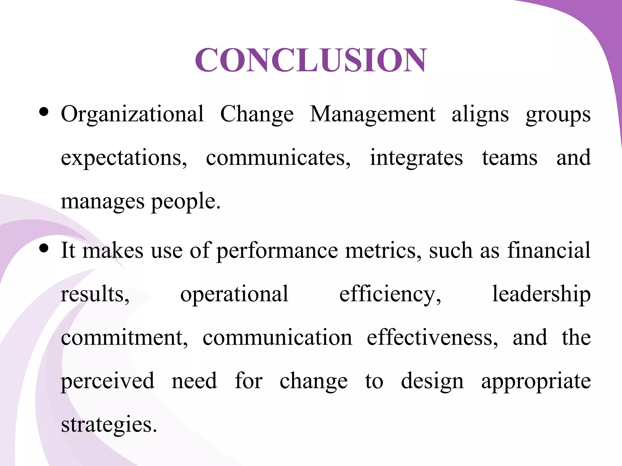 Managing Organisational Change | PPT