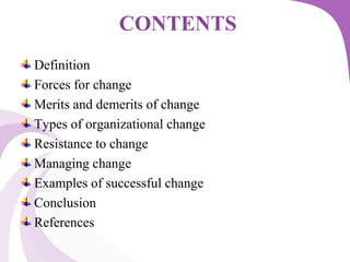 Managing Organisational Change | PPT