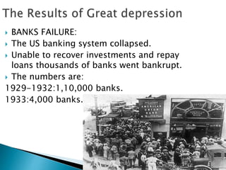 THE GREAT DEPRESSION AND ITS EFFECTS. | PPTX