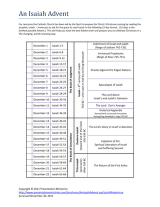 An Isaiah Advent - Revised and Expanded | PDF