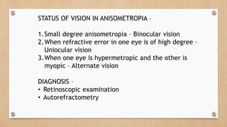 Aniseikonia [ophthalmology description for medical students ] | PPTX ...