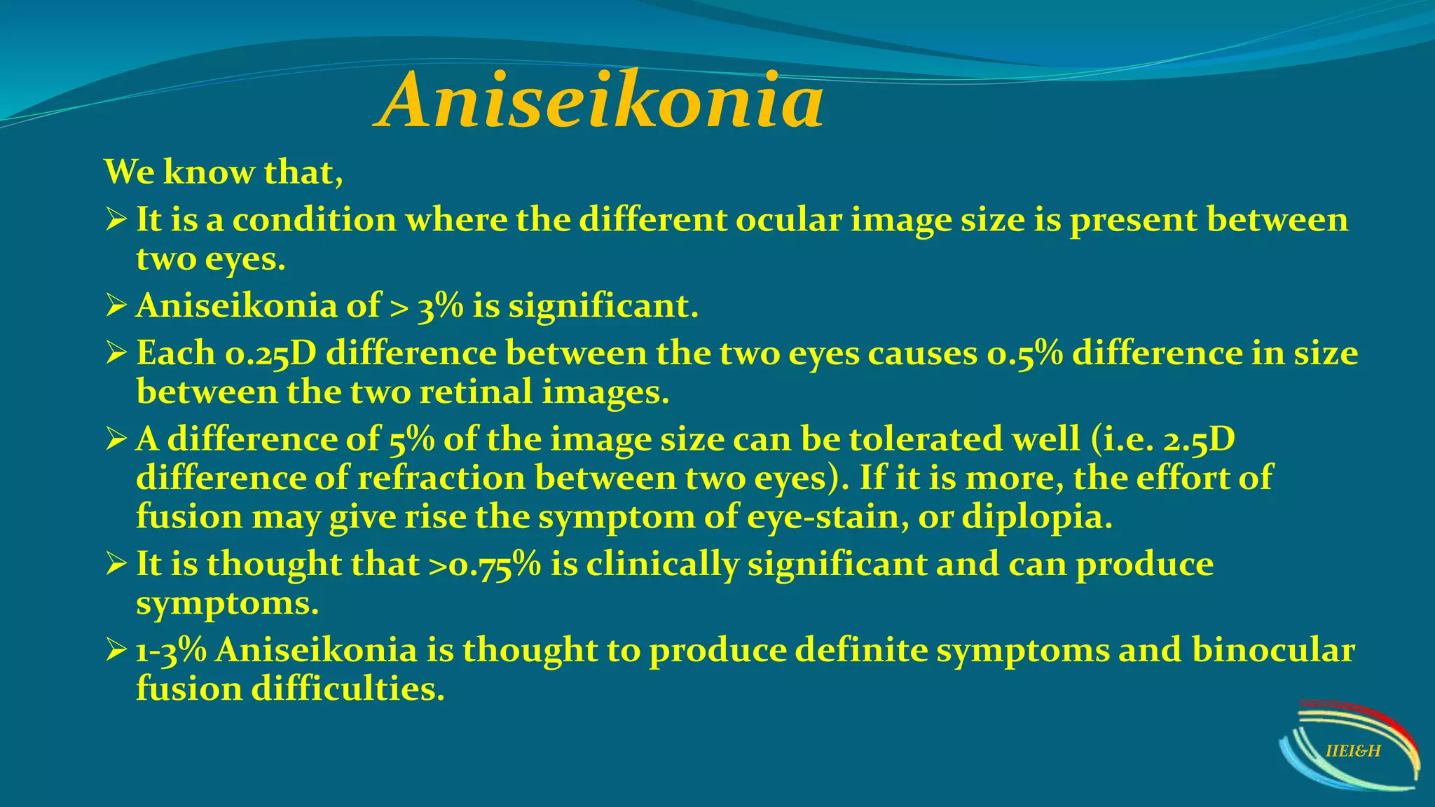 Aniseikonia | PPTX