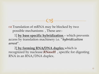 Antisense RNA technology | PPTX