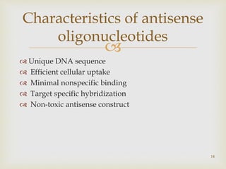 Antisense RNA technology | PPTX
