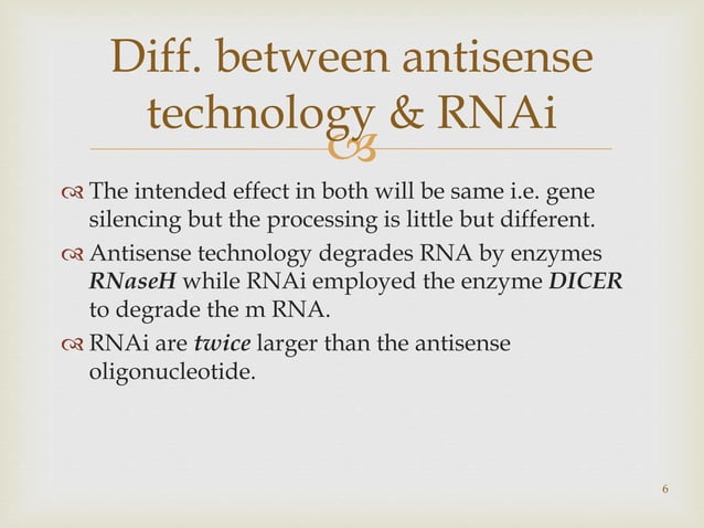 Antisense RNA technology | PPTX