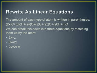 Linear Algebra: Application to Chemistry | PPTX