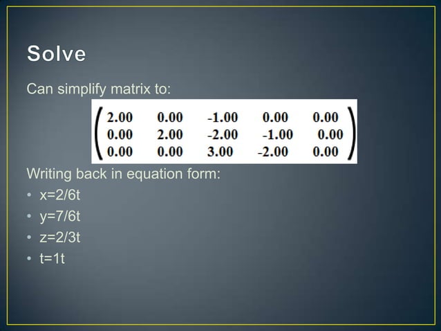 Linear Algebra: Application to Chemistry | PPTX | Chemistry | Science