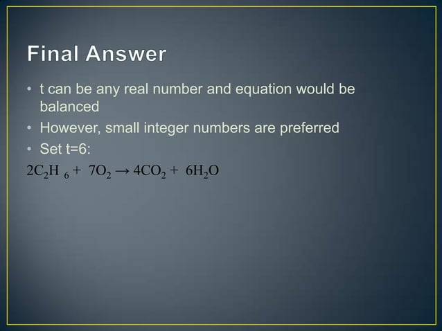 Linear Algebra: Application to Chemistry | PPTX | Chemistry | Science