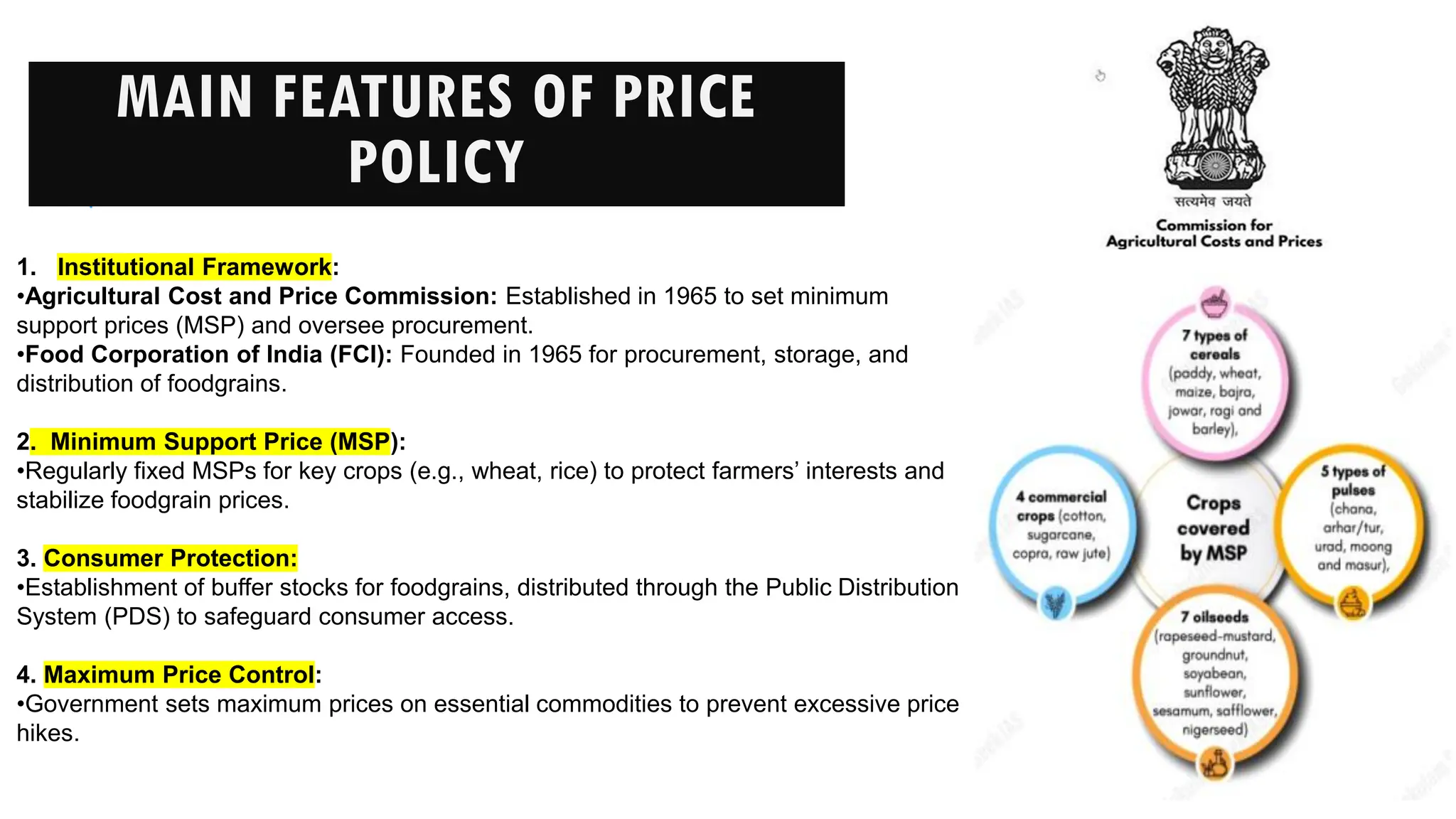Agricultural Price Policy of India , Economics | PDF