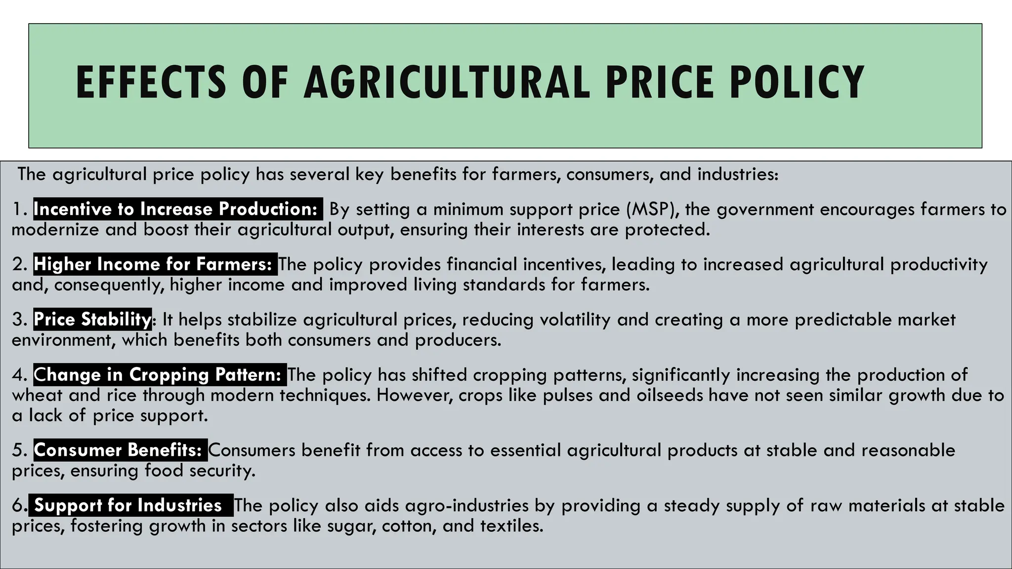 Agricultural Price Policy of India , Economics | PDF