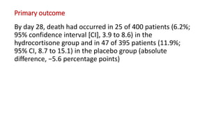 anisha j club.pptx ON TOPIC OF HYDROCORT IN SEVERE COMMUNITY ACQUIRED ...
