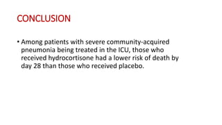 anisha j club.pptx ON TOPIC OF HYDROCORT IN SEVERE COMMUNITY ACQUIRED ...