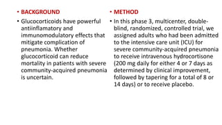 anisha j club.pptx ON TOPIC OF HYDROCORT IN SEVERE COMMUNITY ACQUIRED ...