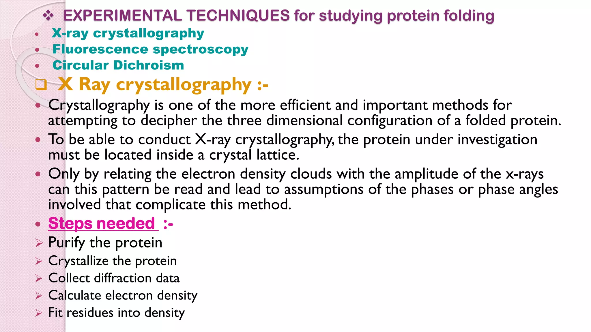 Protein Folding-biophysical and cellular aspects, protein denaturation ...