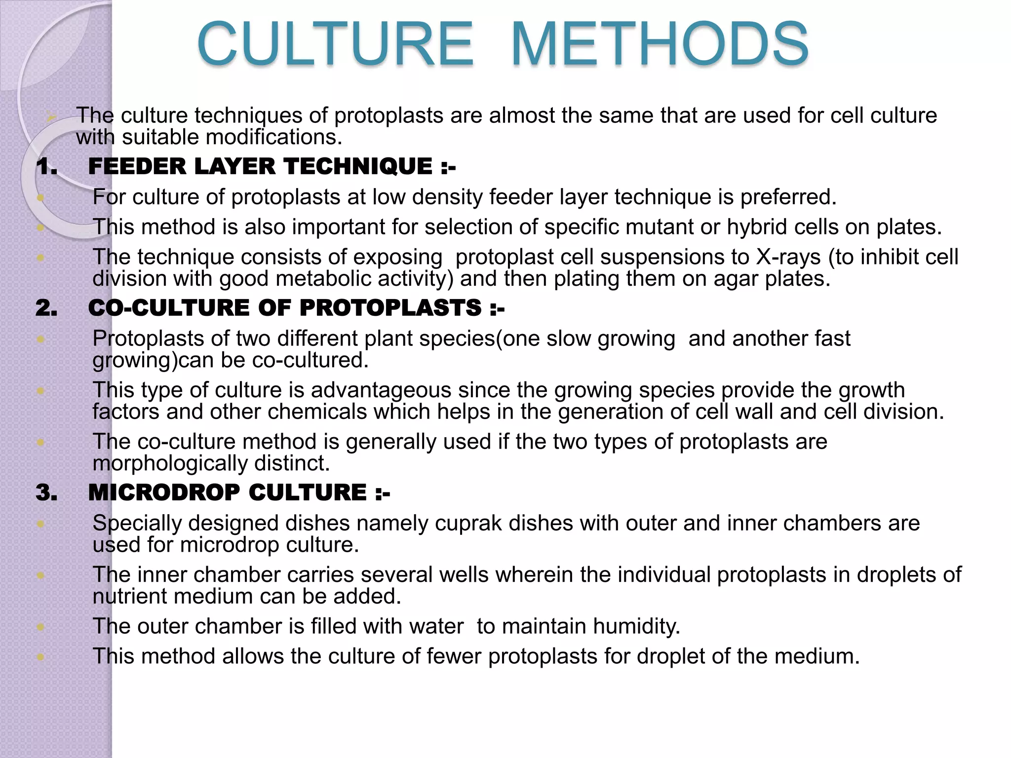 Protoplast isolation,culture & fusion | PPTX