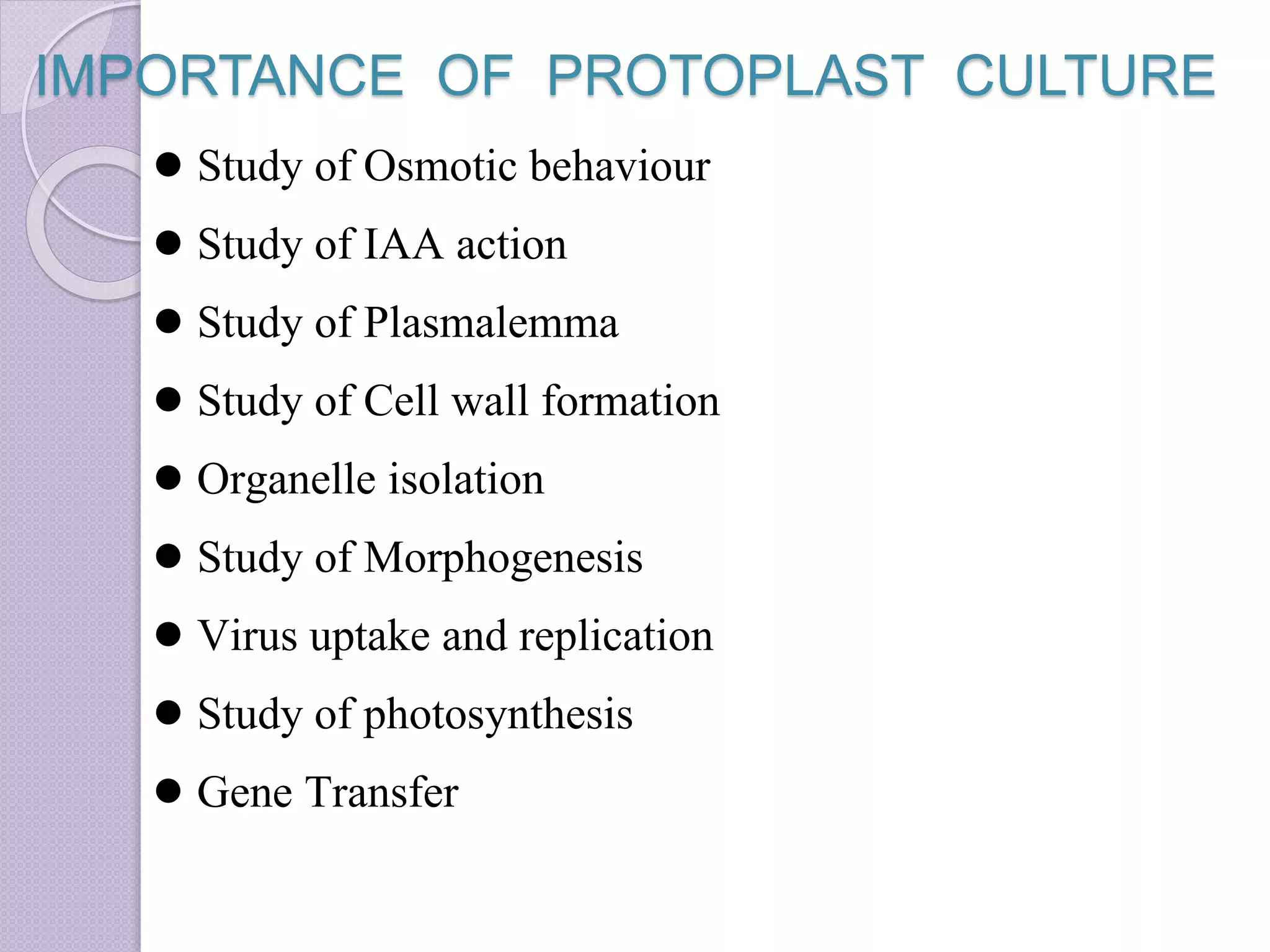 Protoplast isolation,culture & fusion | PPTX