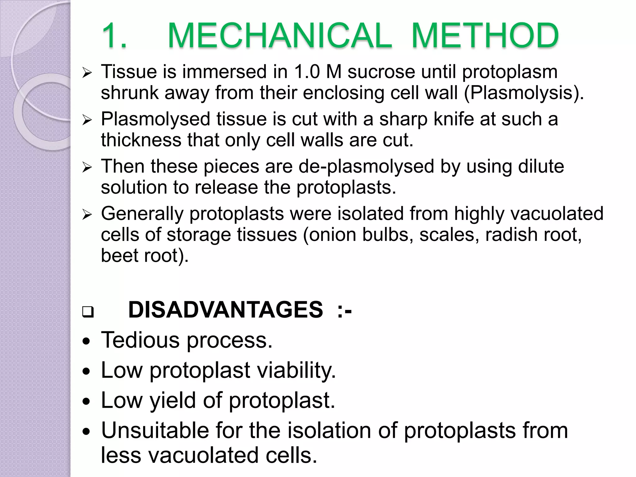 Protoplast isolation,culture & fusion | PPTX
