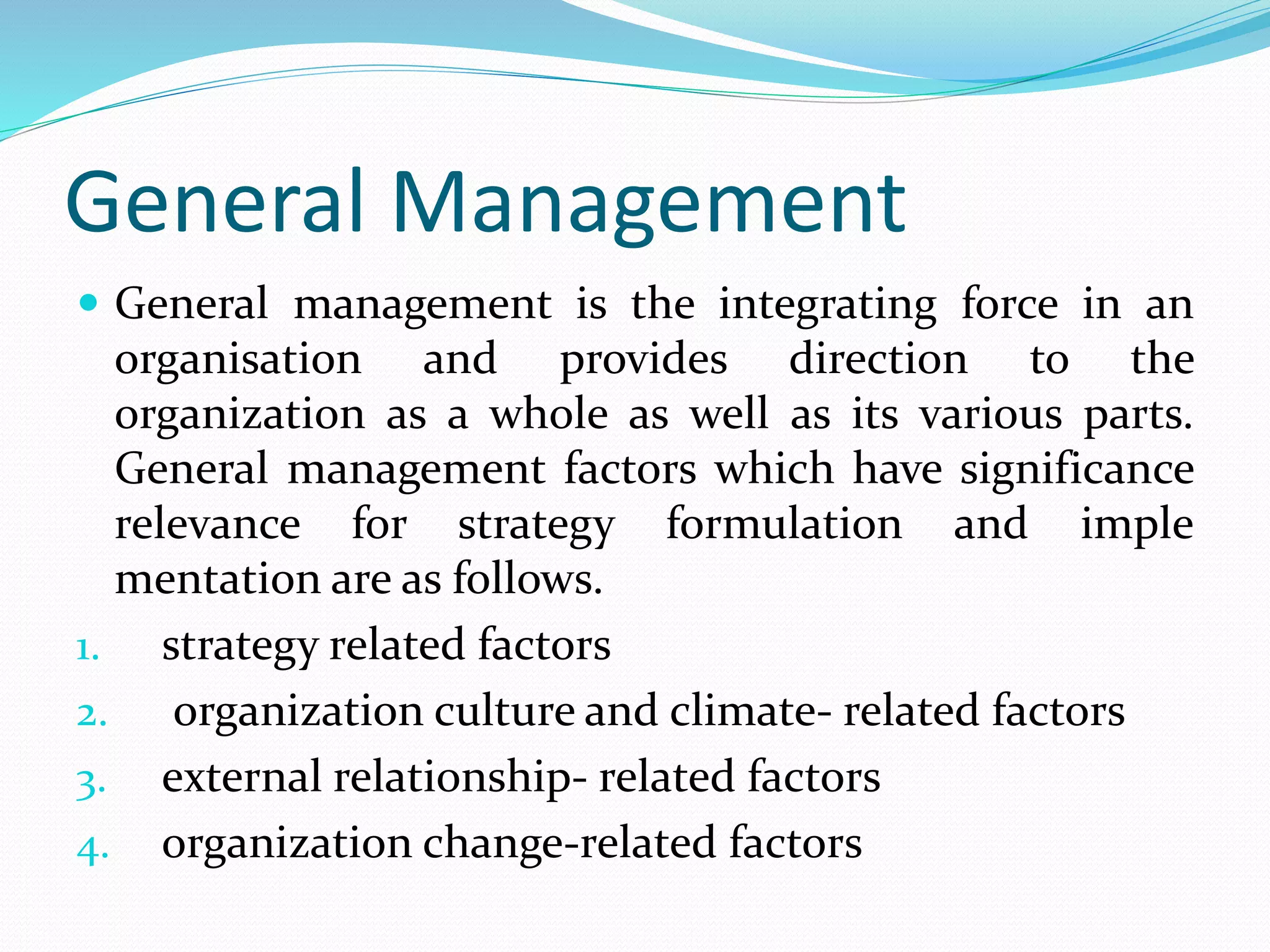 strategic factors in organisational analysis | PPTX