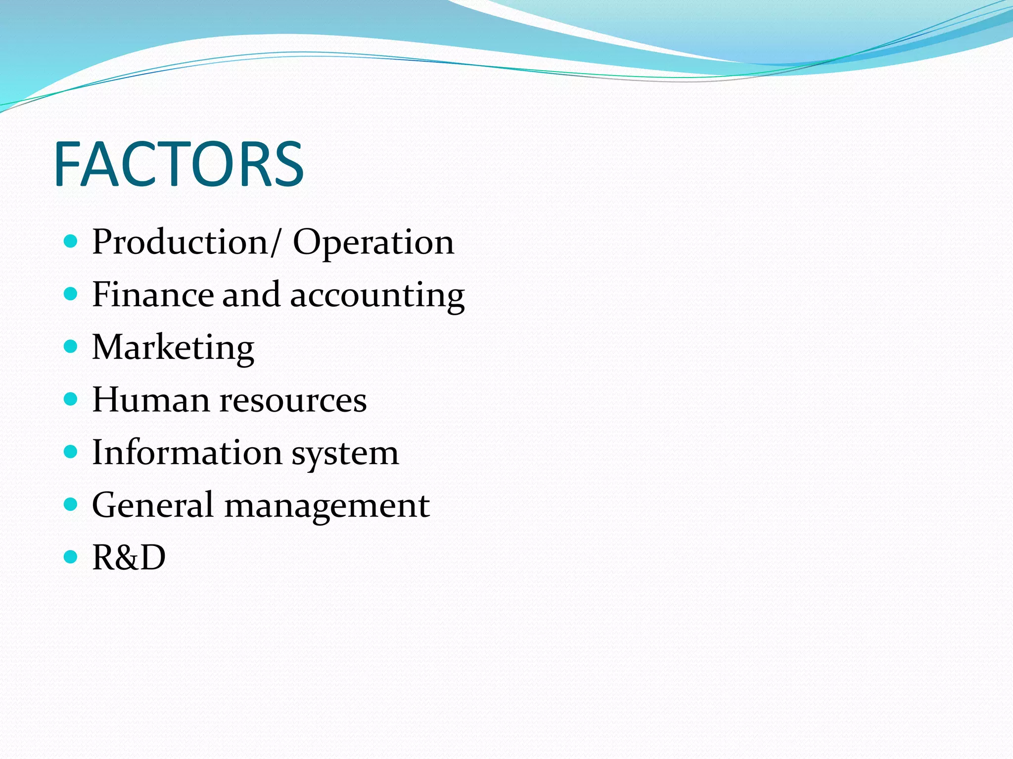 strategic factors in organisational analysis | PPTX