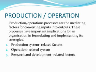 strategic factors in organisational analysis | PPTX