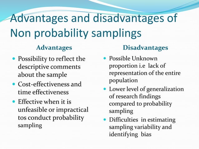 probability and non-probability samplings | PPTX