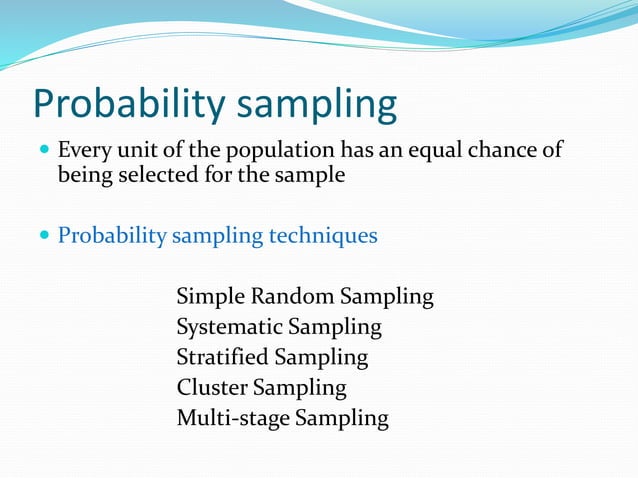 probability and non-probability samplings