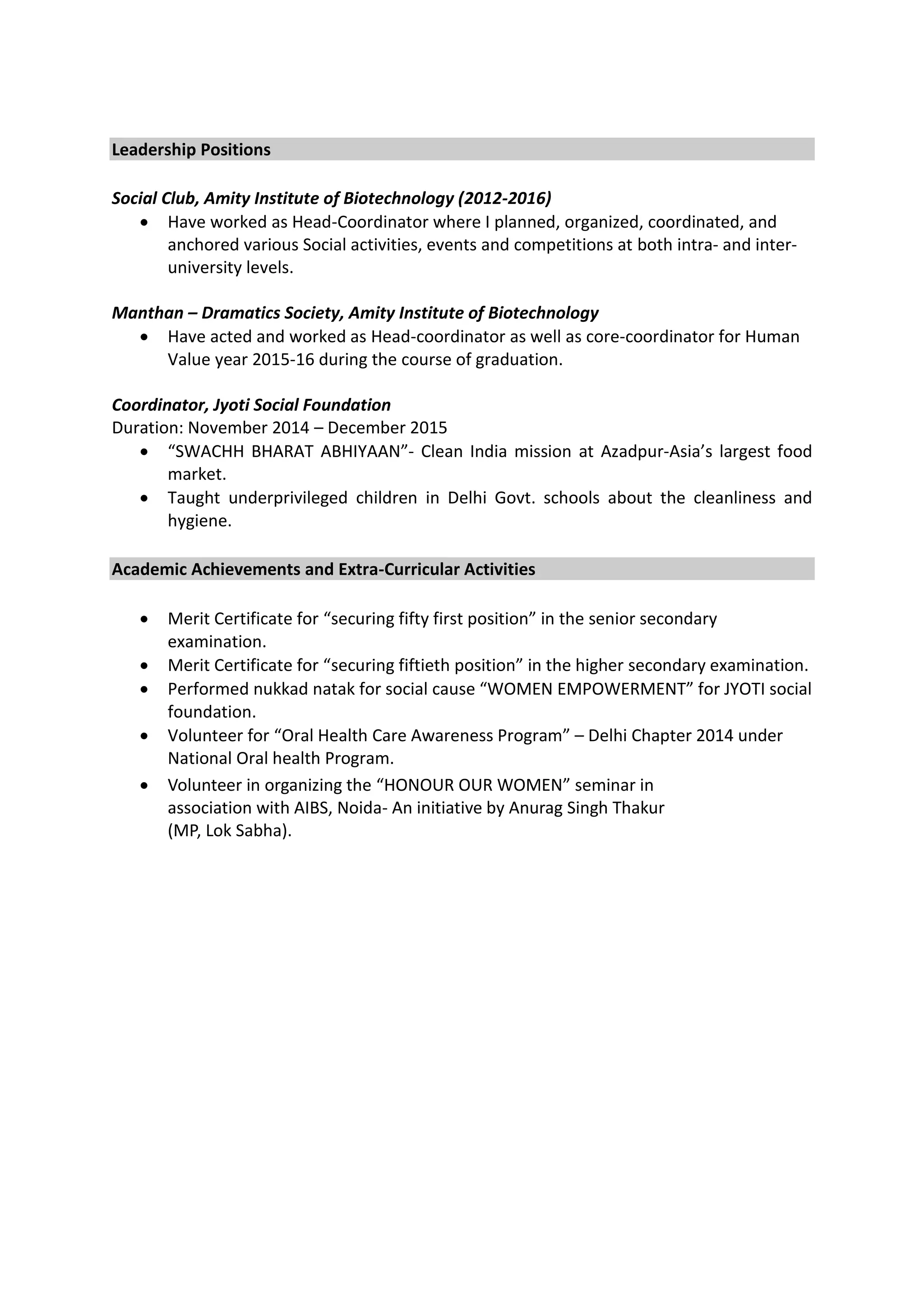 Anish goel resume pmt | PDF