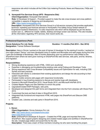 Anish Gupta CV (UI and SharePoint developer) | PDF