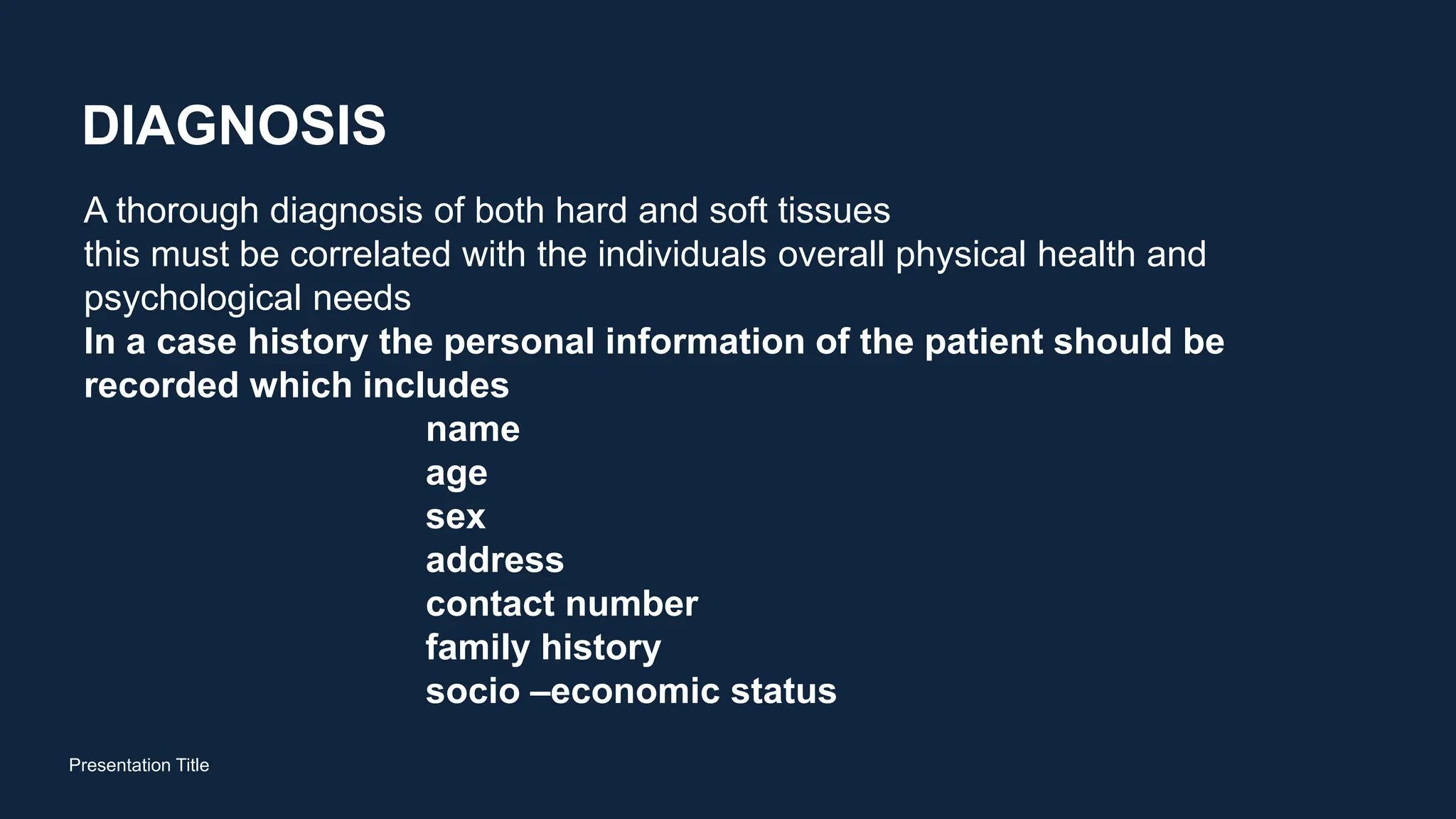 Diagnosis and treatment planning in fpd and abutment evaluation | PPTX