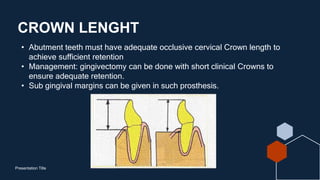Diagnosis and treatment planning in fpd and abutment evaluation | PPTX