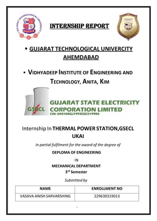 Thermal Power Station Ukai Report pdf 24 | PDF