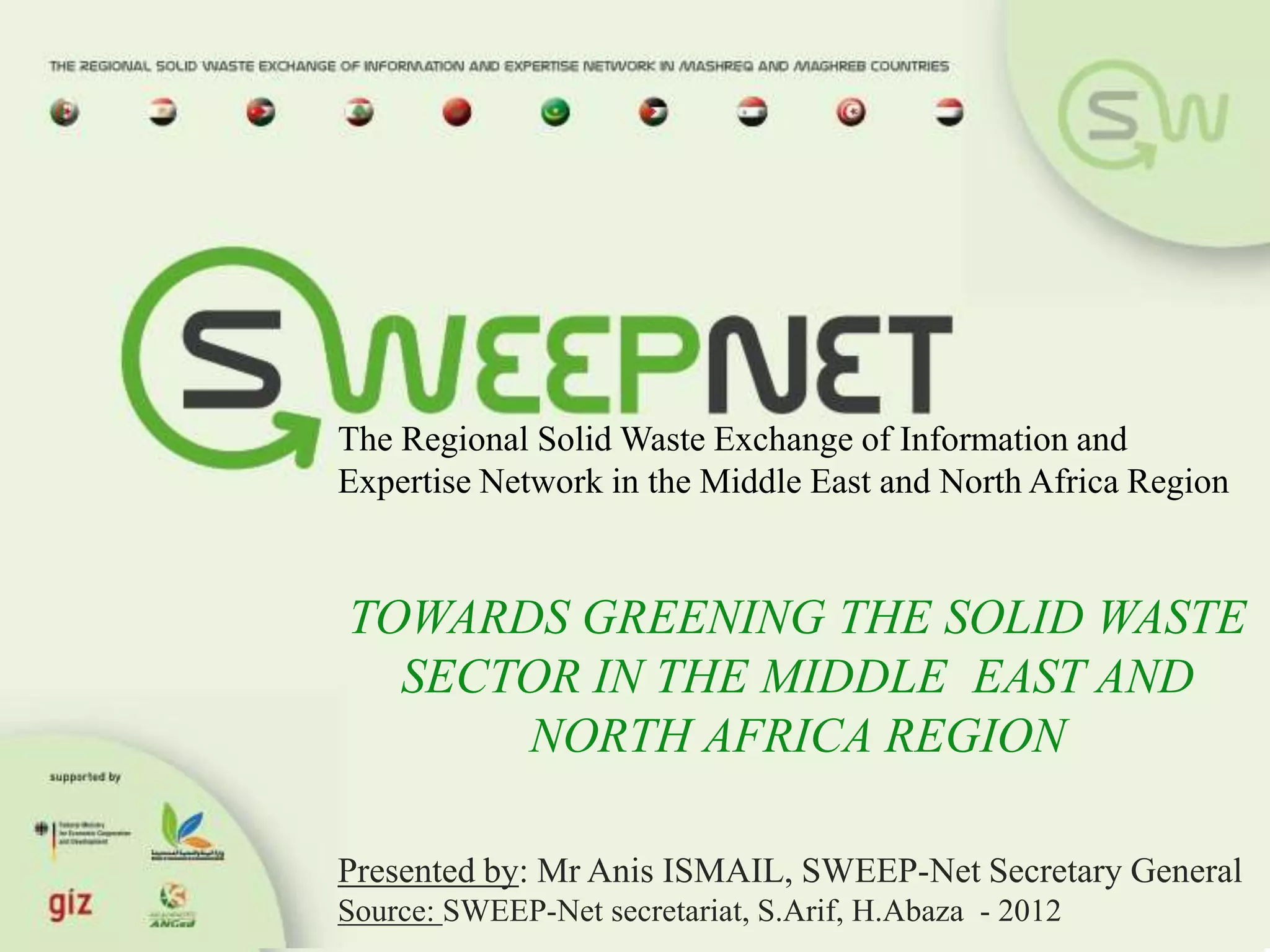 Towards Greening the Solid Waste Sector in the Middle East and North ...
