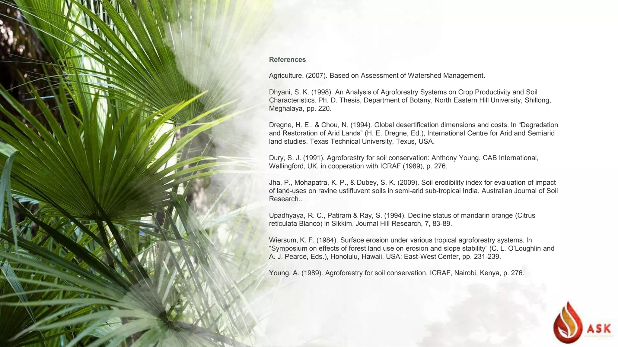 Agroforestry to Soil and Water Conservation | PPTX