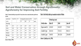 Agroforestry to Soil and Water Conservation | PPTX