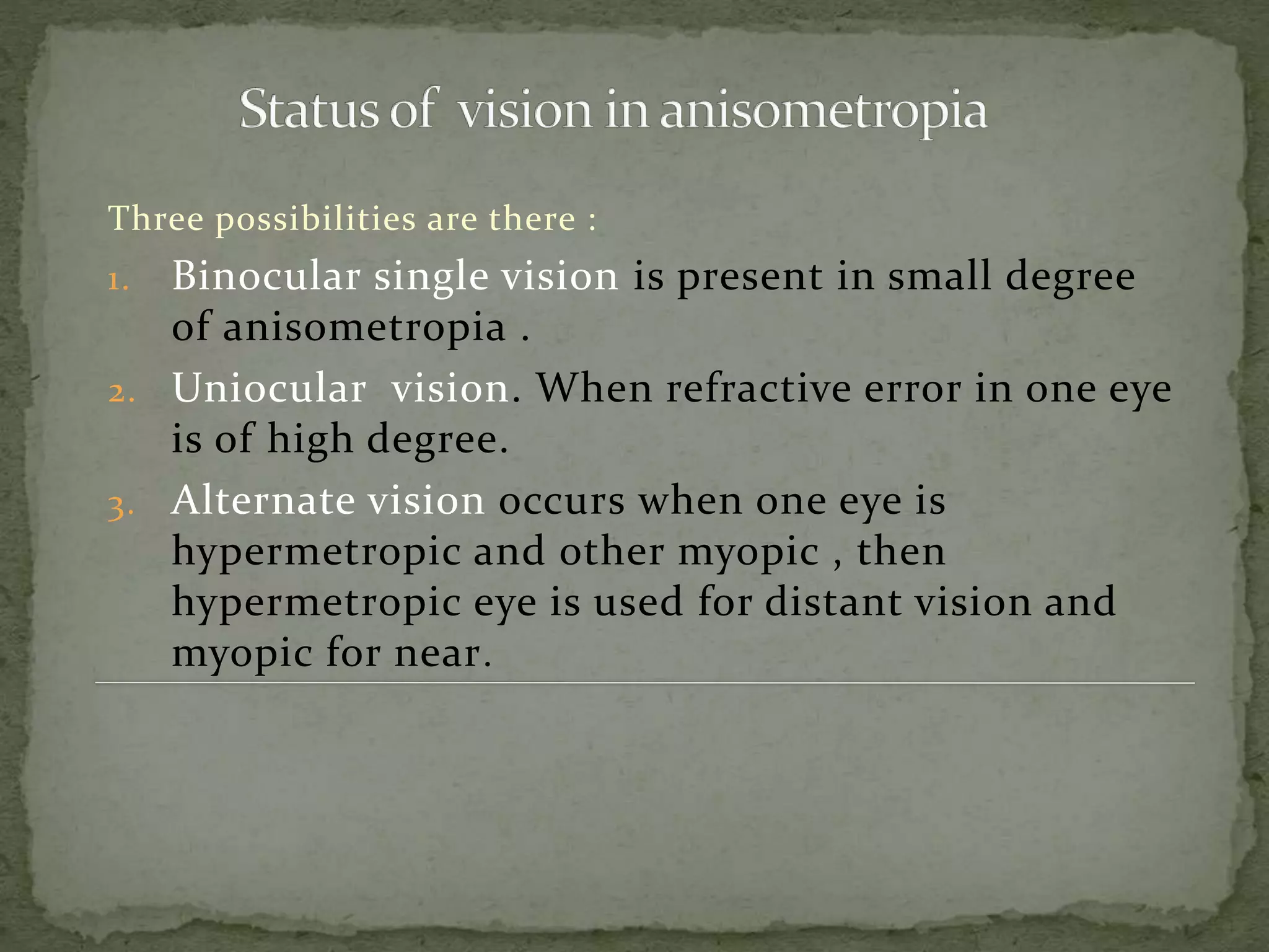 Anisometropia | PPTX