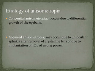 Anisometropia | PPTX