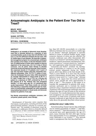 Anisometropic amblyopia _is_the_patient_ever_too.6 | PDF | Eye and Vision Conditions | Diseases ...