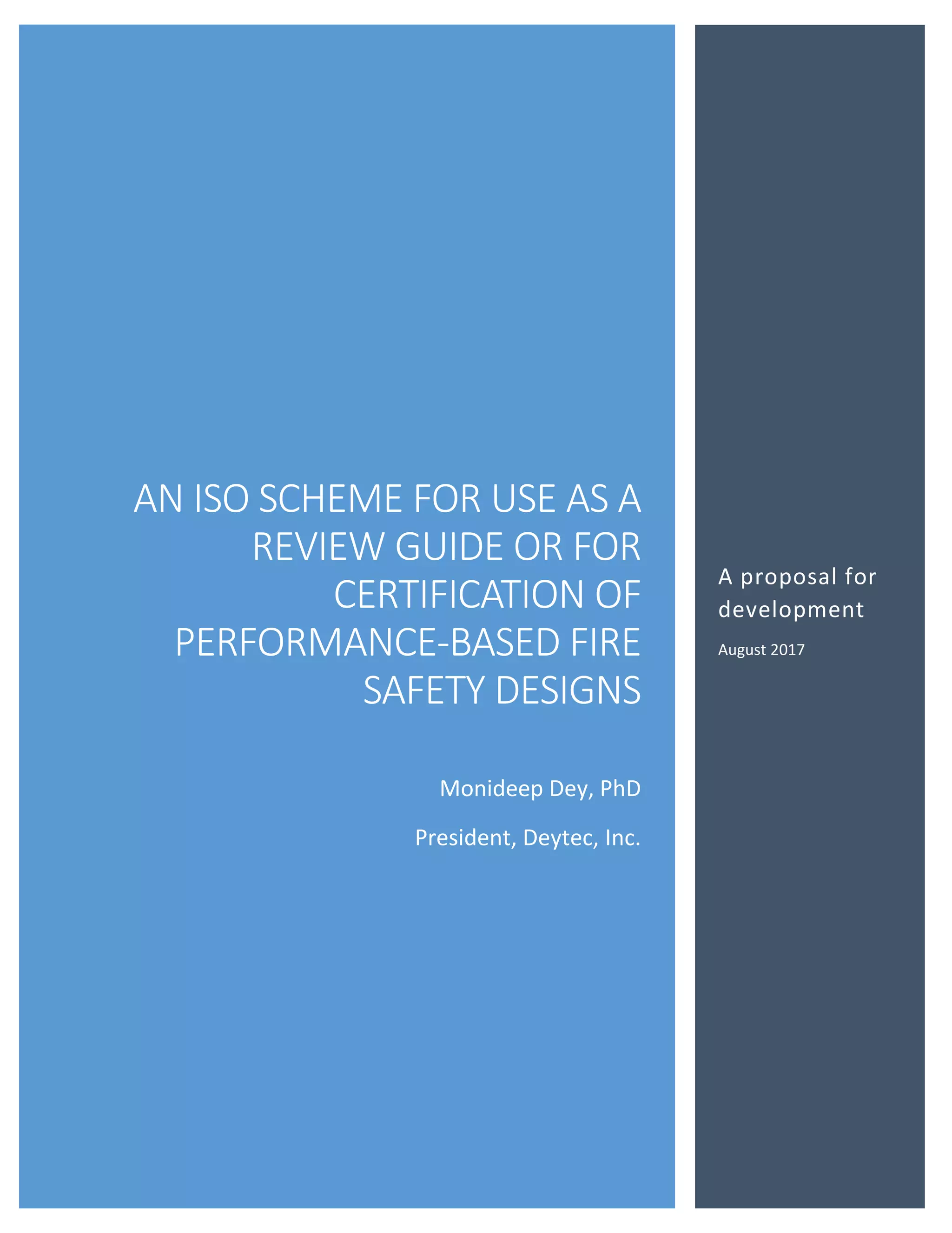 AN ISO SCHEME FOR USE AS A REVIEW GUIDE OR FOR CERTIFICATION OF ...