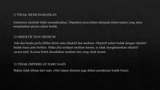 Hukum rawatan sulam bedak dalam kecantikan | PPT