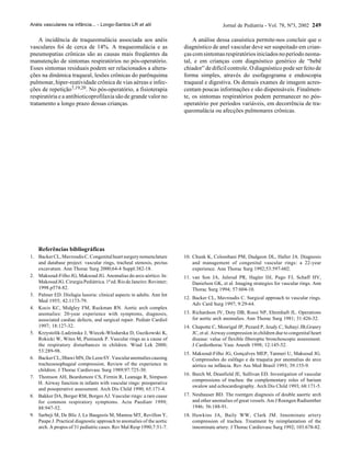 Anéis vasculares na infância diagnóstico e t to | PDF