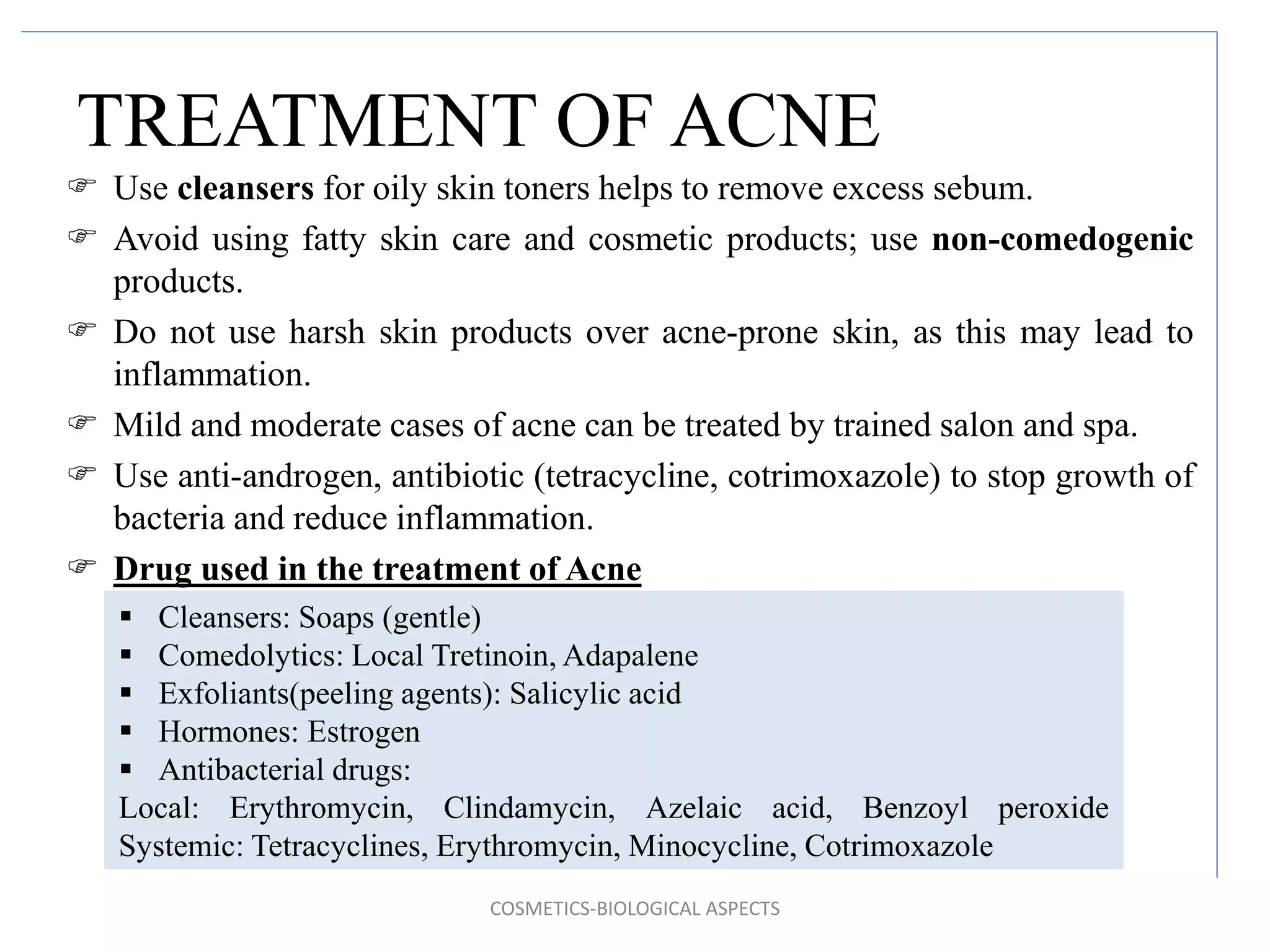 Structure of skin relating to the problem ACNE | PPTX