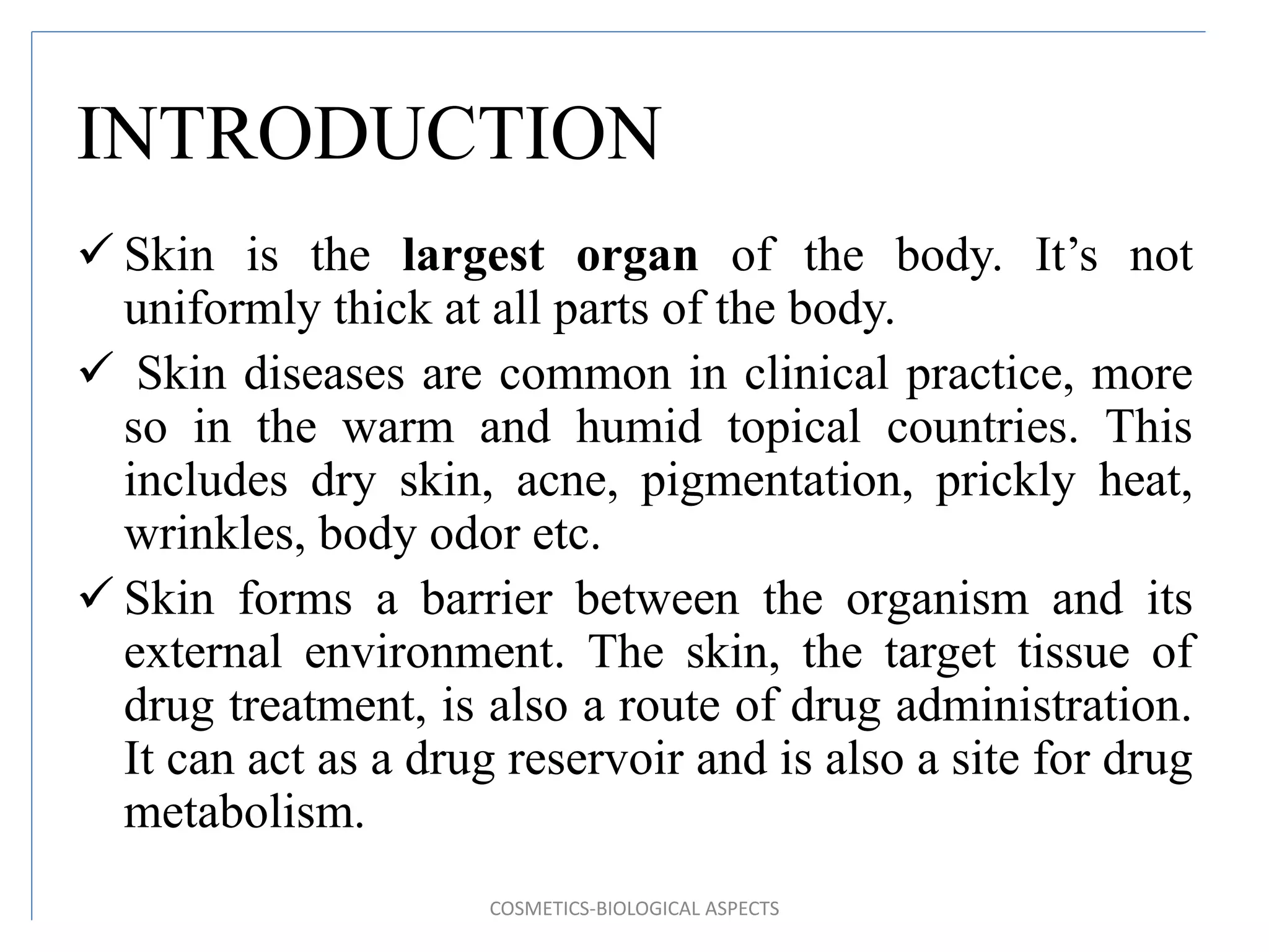 Structure of skin relating to the problem ACNE | PPTX